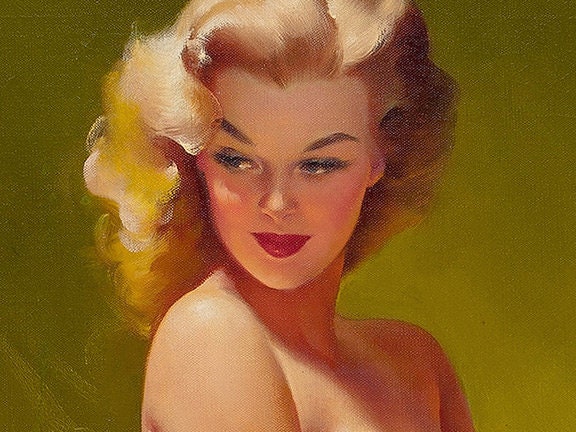 1950s "Golden Beauty" Vintage Style Elvgren Sexy Pin-Up Girl Poster ...