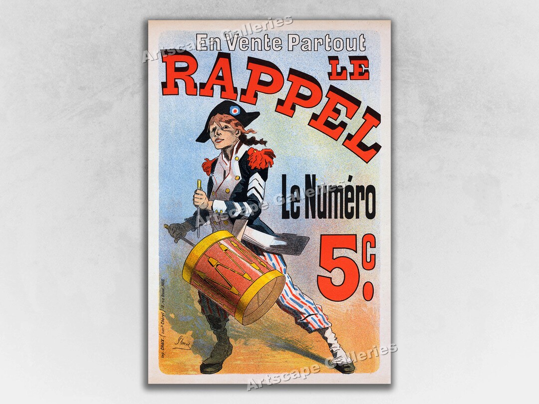 1900 Le Rappel - A Call to Arms - French Art Nouveau Art Print Poster ...