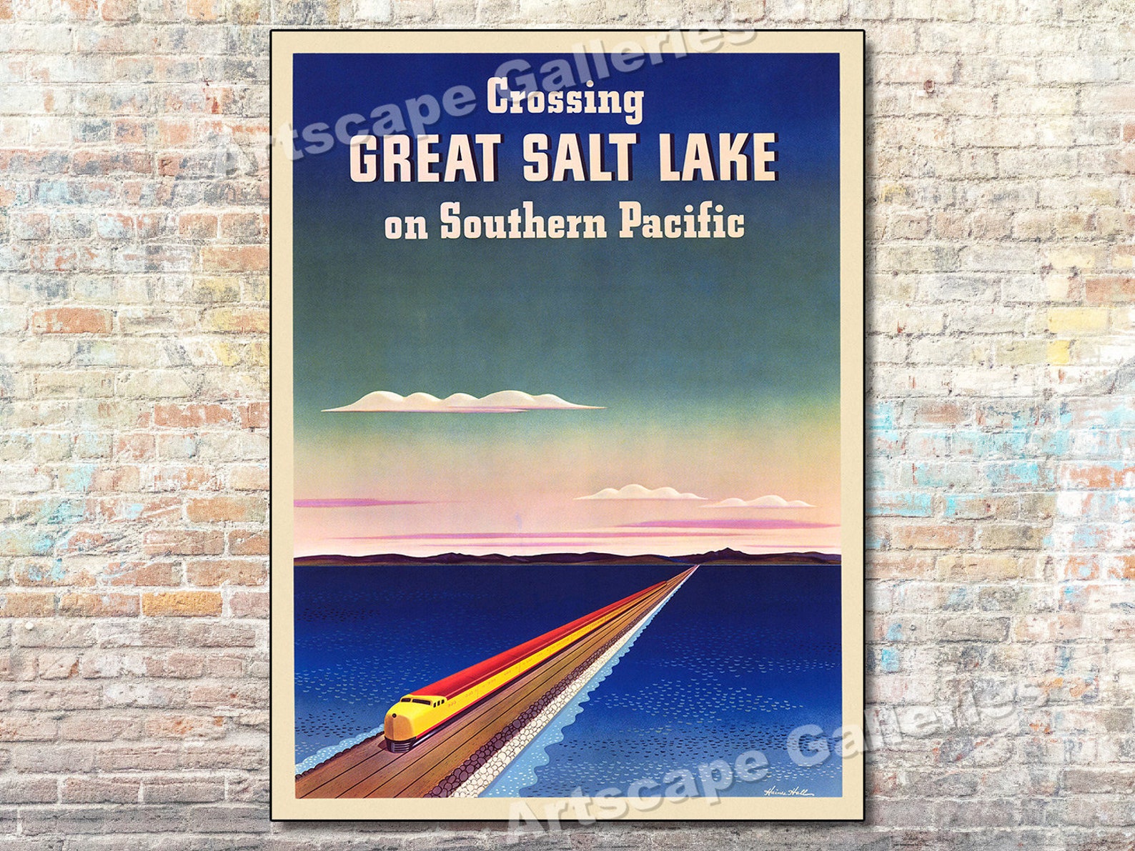 Southern Pacific Great Salt Lake 1940s Vintage Style Railroad - Etsy