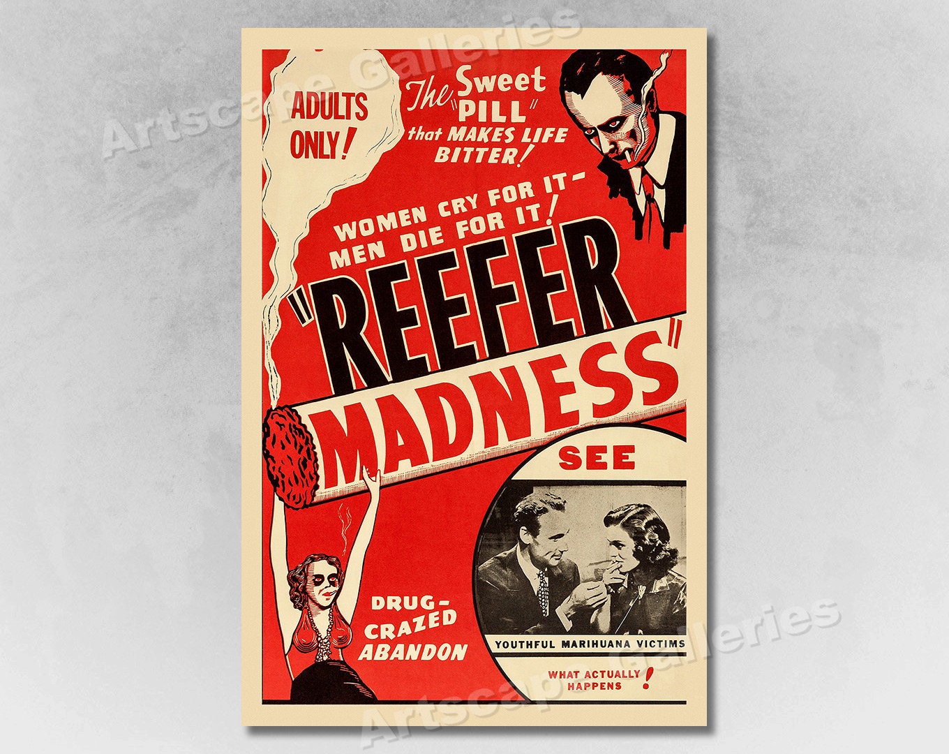 Reefer Madness 1950s Marijuana Adult Vintage Style Movie - Etsy
