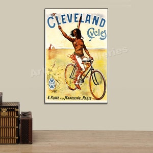 Cleveland Cycles 1897 Indian Vintage PAL Bicycle Advertising Poster - Etsy