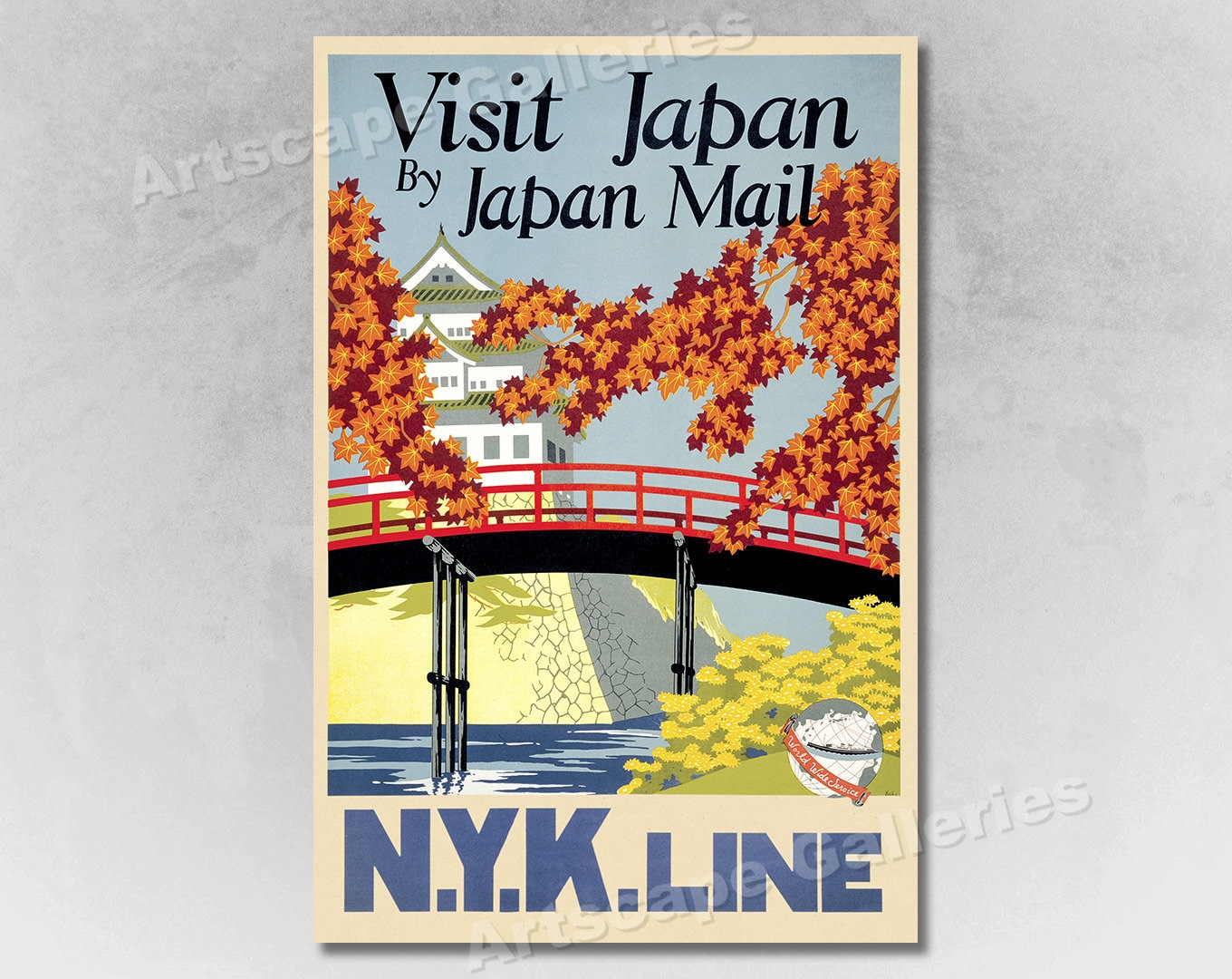 1930s Visit Japan NYK Line Classic Vintage Travel Poster - Etsy