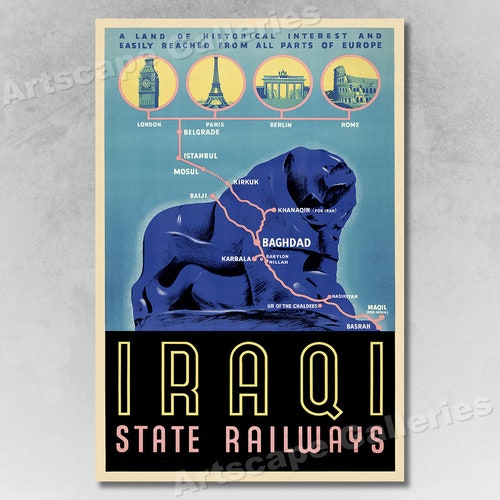 Iraq Travel Poster the Great Mosque Travel Poster Sizes: - Etsy