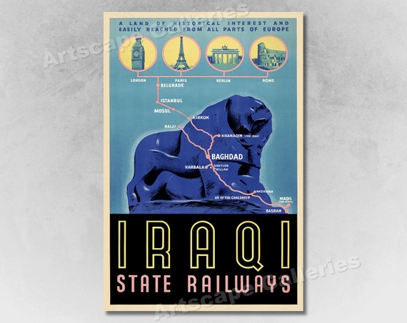 1930s Iraqi State Railways Vintage Style Railroad Travel - Etsy