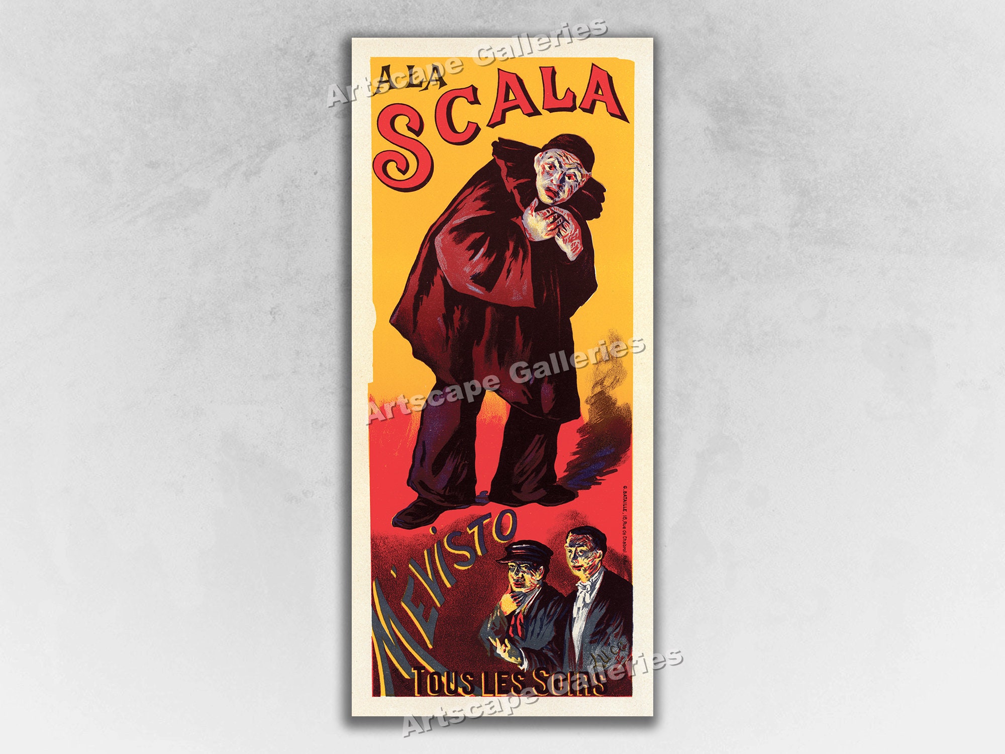 1898 Mevisto - Opera La Scala - French Art Nouveau Art Print Poster - Etsy