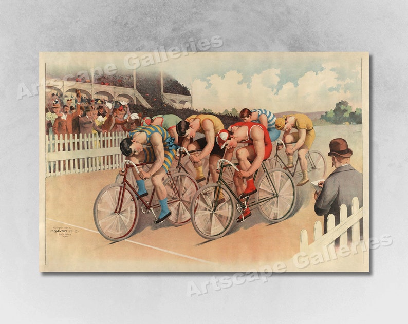 1890s Victorian Era Bicycle Race Classic Bike Racing Sports - Etsy