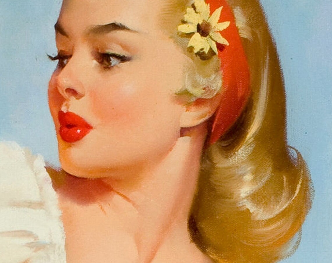 1950's on the Fence Vintage Style Elvgren - Etsy