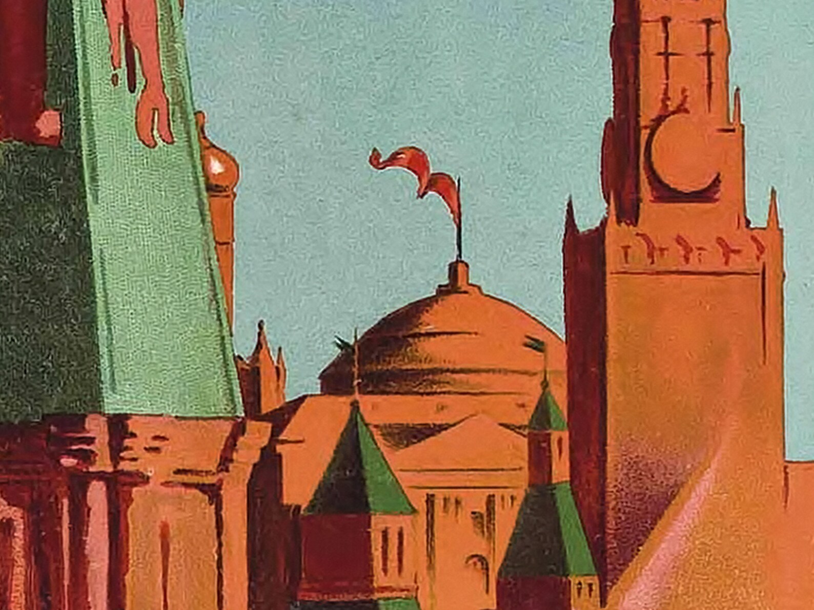 1930s Soviet Moscow Vintage Style USSR Intourist Travel Poster - Etsy