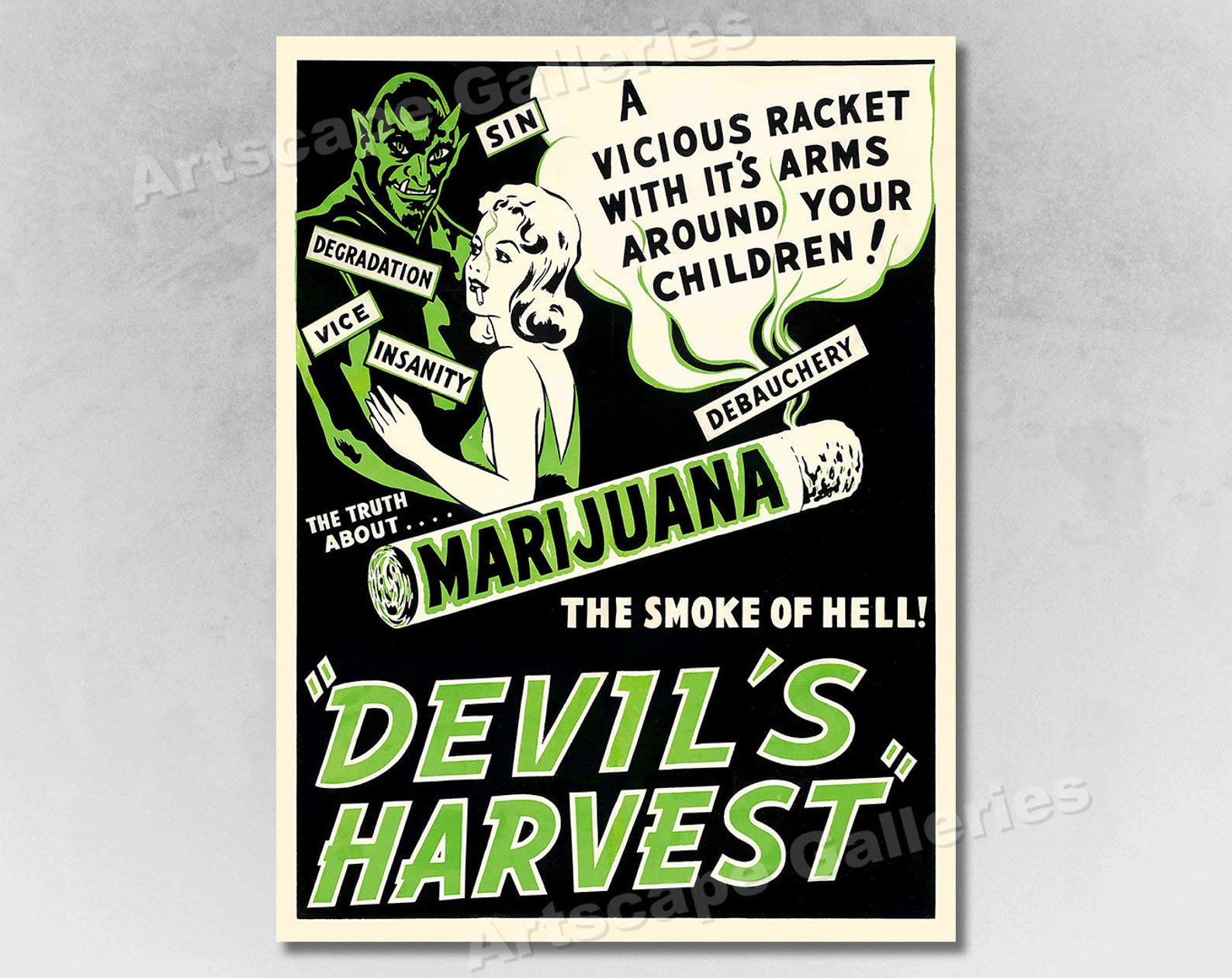 1942 devil's Harvest Vintage Marijuana Movie - Etsy