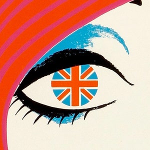 1960s "england" Vintage Style British Flag Travel Poster - Etsy