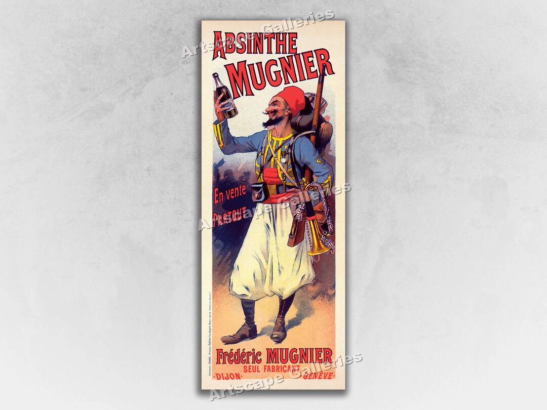 1898 Absinthe Mugnier - Desert Legionnaire - French Art Nouveau Art ...