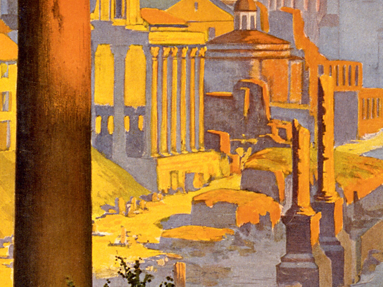 1920 the Roman Forum Classic Italian Vintage Style Travel Poster - Etsy