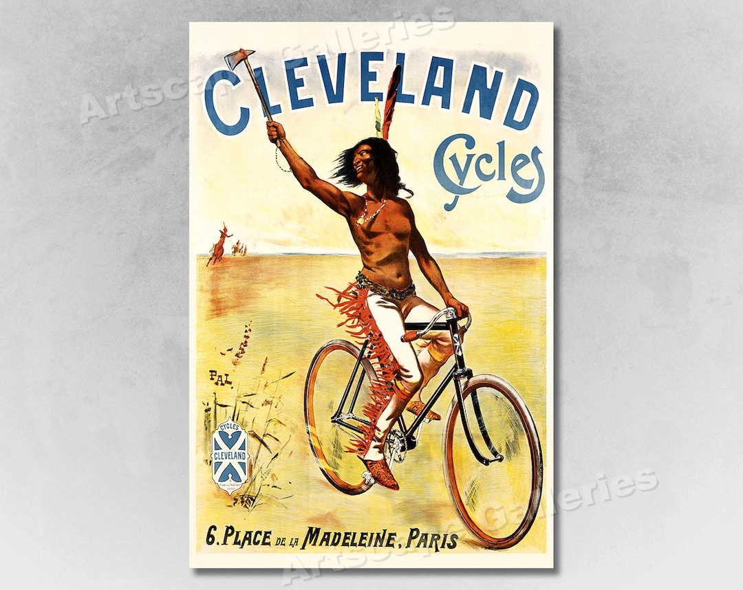 Cleveland Cycles 1897 Indian Vintage PAL Bicycle Advertising Poster - Etsy