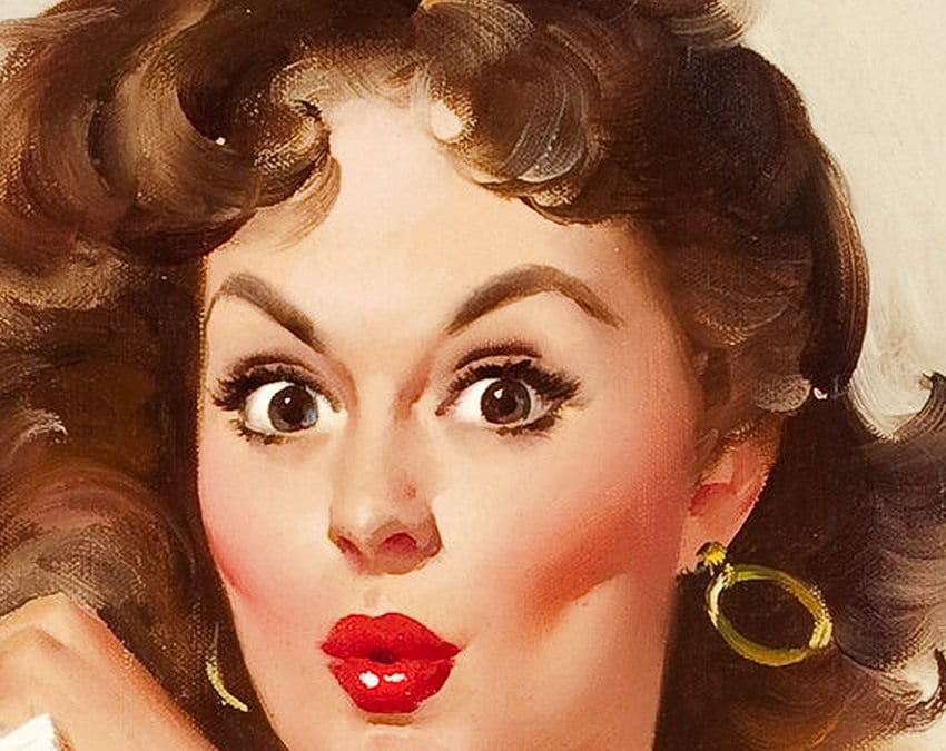 Elvgren Pin-Up "Ticklish Situation" Vintage Style Girl Puppy Dog Poster ...