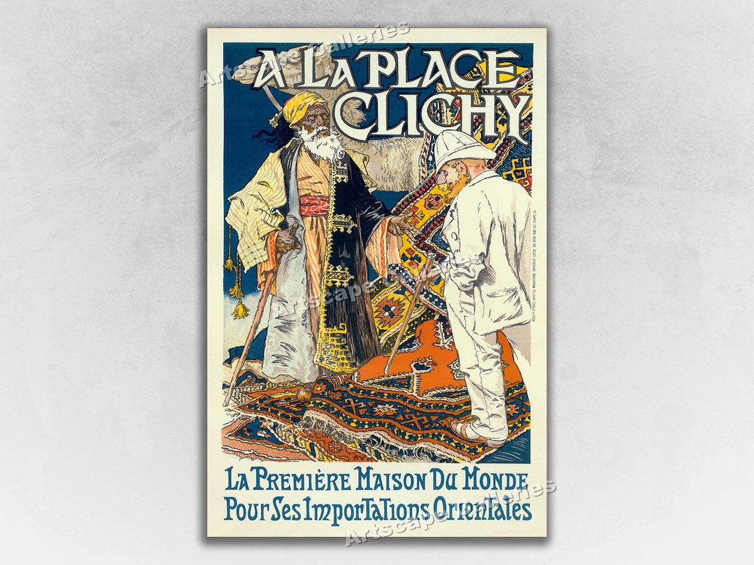 1896 A La Place Clichy - Oriental Rugs - French Art Nouveau Art Print ...