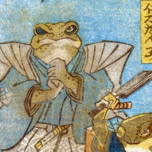 Samurai Frogs by Utagawa Kuniyoshi - 1875 Vintage Japanese Art Poster ...