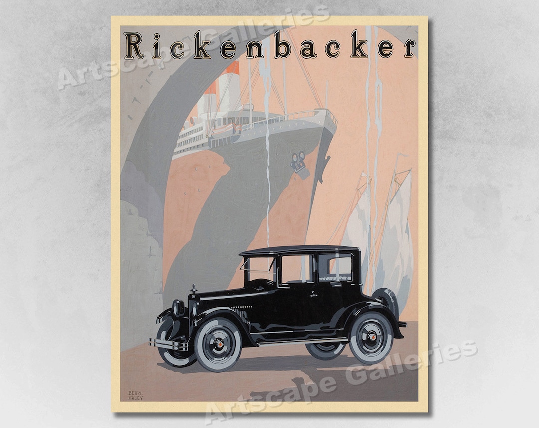 1920's Vintage Automobile Poster Rickenbacker Motors Car Poster - Etsy