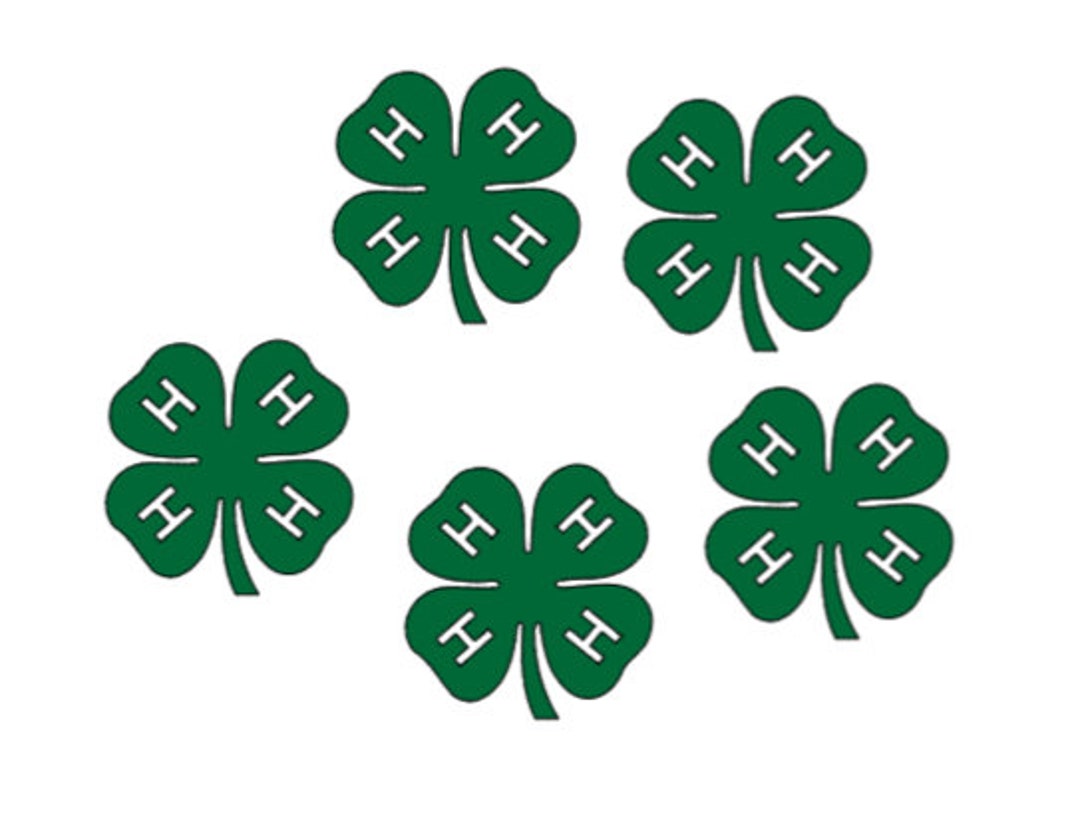 Mini 4-H Clover Set of 5 Vinyl Decals - Etsy