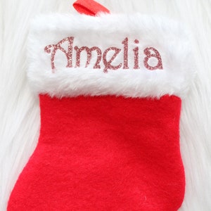 Personalized Mini Christmas Stockings, Plush Traditional Mini Stocking ...