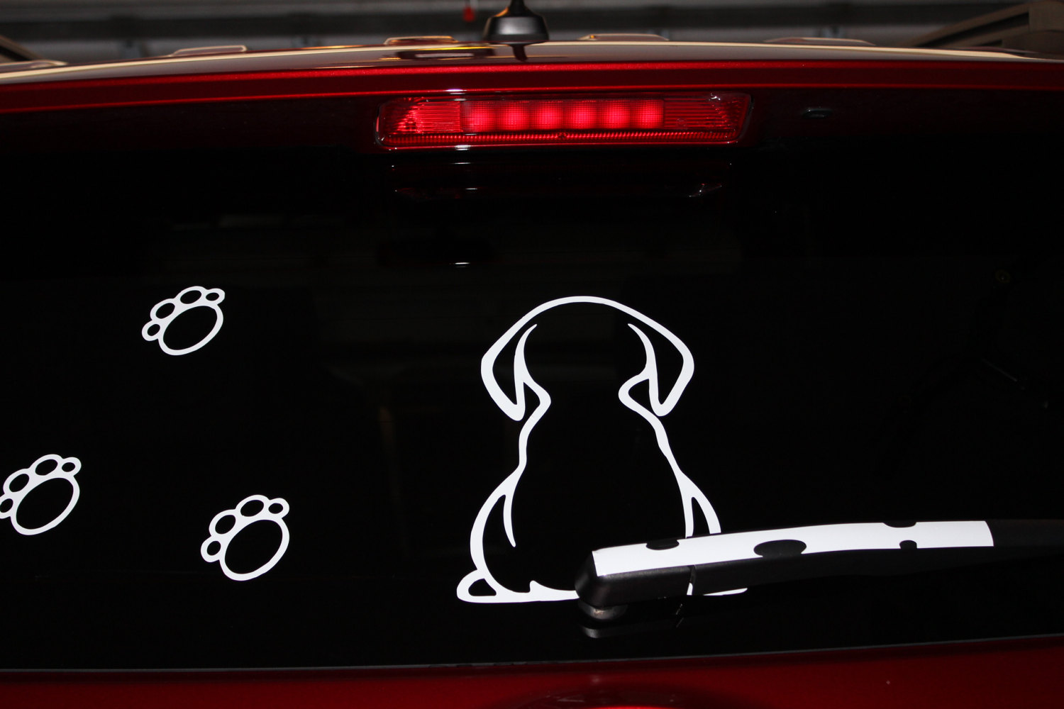 Wagging Wiper Dog Sticker, Dog Decal for Car Window, Custom Decal - Etsy