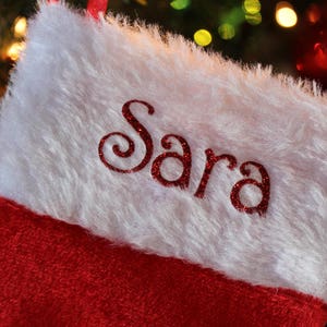 Personalized Mini Christmas Stockings, Plush Traditional Mini Stocking ...
