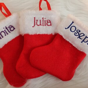 Personalized Mini Christmas Stockings, Plush Traditional Mini Stocking ...