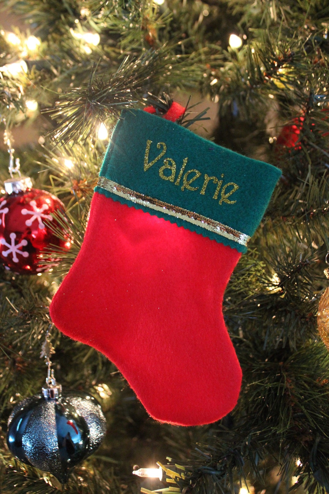 Personalized Mini Christmas Stocking, Custom Mini Stocking, - Etsy