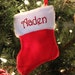 Personalized Mini Christmas Stockings, Plush Traditional Mini Stocking ...