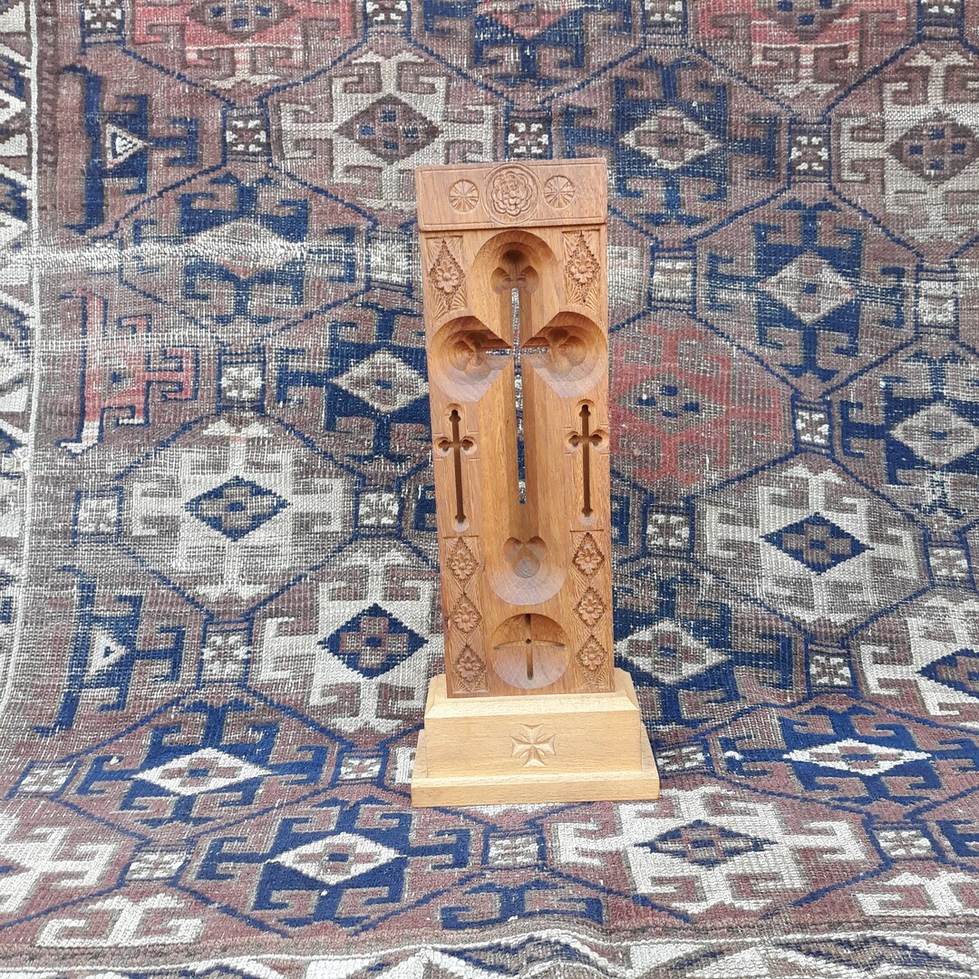 Vintage Carved Wood Cross - Etsy