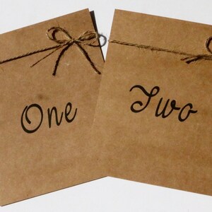 DOUBLE SIDED Rustic Table Numbers, Rustic Wedding, Rustic Table Cards ...