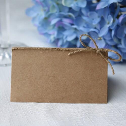 Blank Rustic Place Cards Blank Place Cards With Twine Bow - Etsy