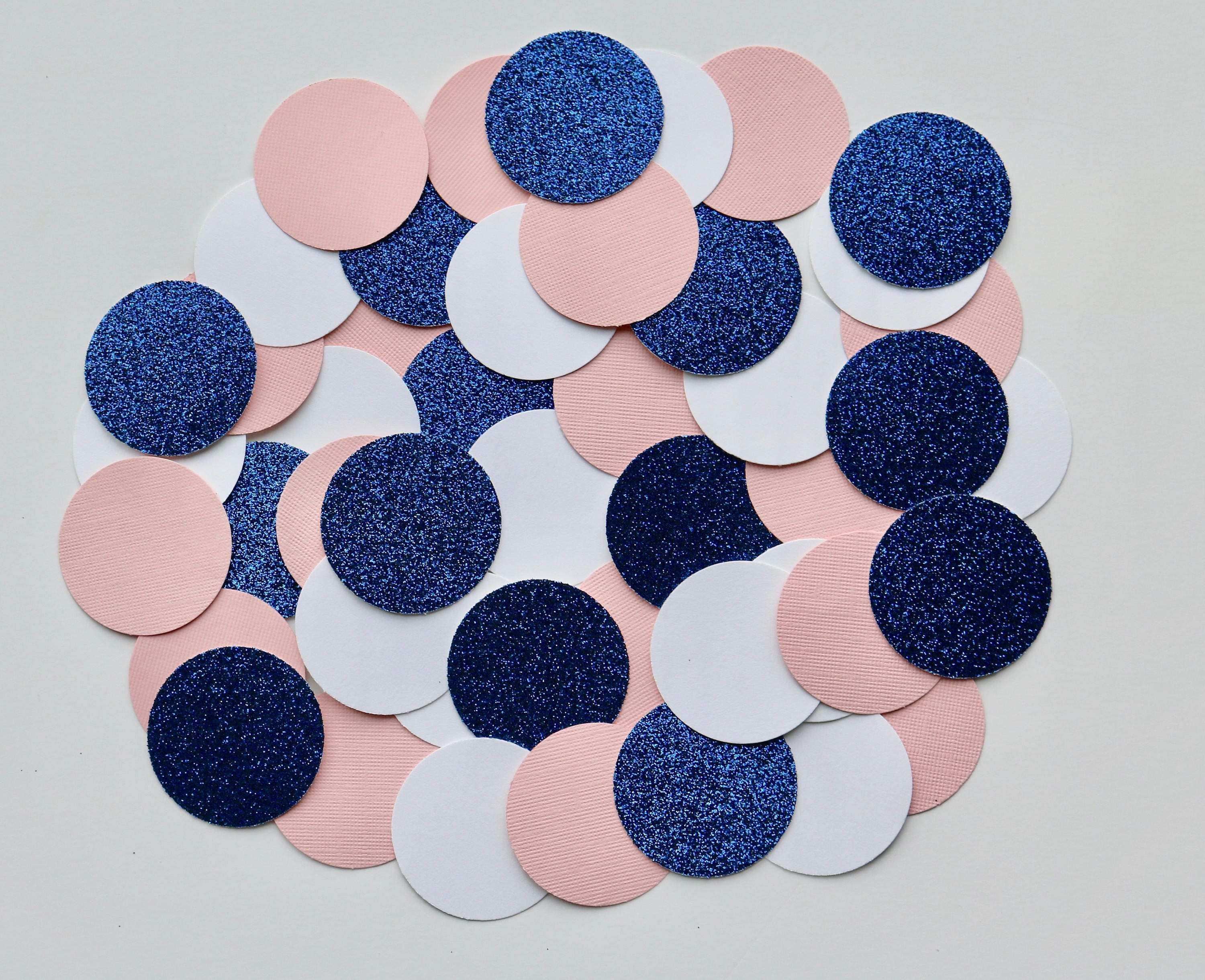 50 Navy Blue and Blush Confetti, Navy and Blush Wedding, Confetti ...