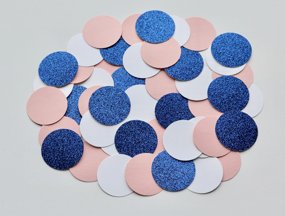 50 Navy Blue and Blush Confetti, Navy and Blush Wedding, Confetti ...