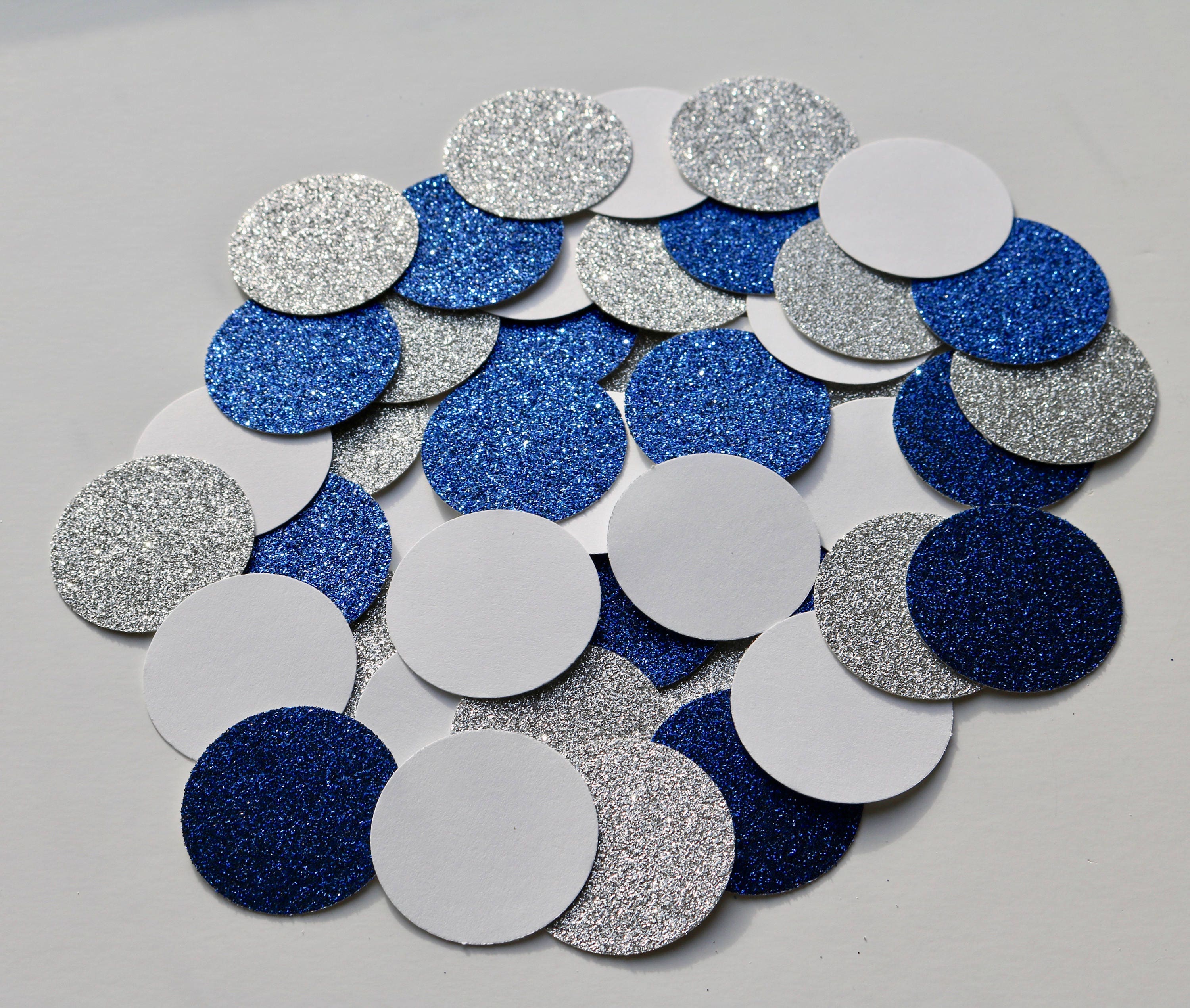 50 Navy Blue and Silver Confetti Navy and Silver Wedding | Etsy