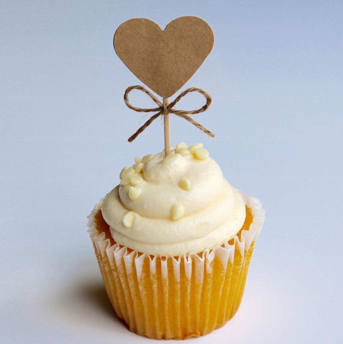 Heart Cupcake Toppers Rustic Wedding Cupcake Toppers Rustic - Etsy