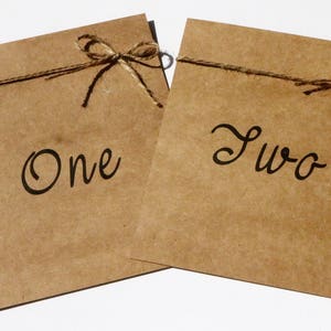 DOUBLE SIDED Rustic Table Numbers, Rustic Wedding, Rustic Table Cards ...