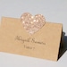 10 Rose Gold Place Cards, Rustic Place Cards, Rose Gold Glitter Rustic ...