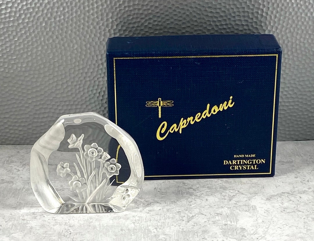 Capredoni Daffodil Mini Iceberg Paperweight, Handmade Dartington ...