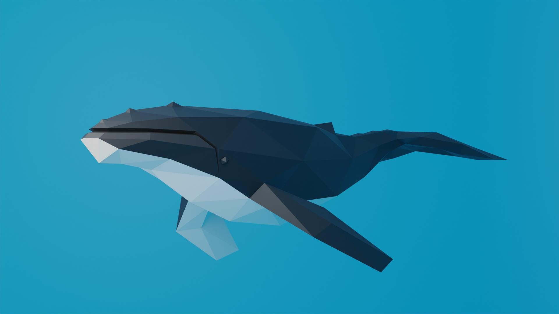 Whale Humpback Papercraft Low Poly Origami Digital PDF Template - Etsy UK
