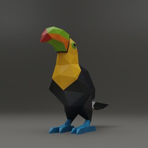 Toucan Papercraft Low Poly Origami Digital PDF Template - Etsy