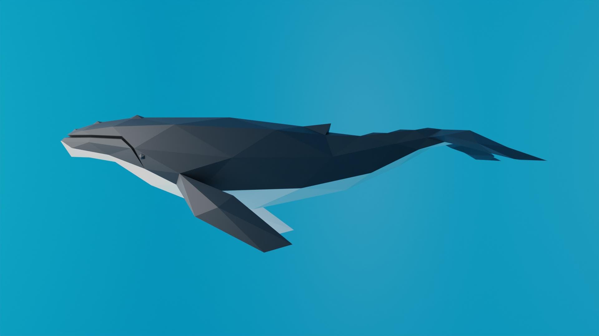 Whale Humpback Papercraft Low Poly Origami Digital PDF Template - Etsy