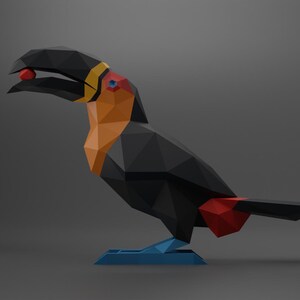 Toucan Papercraft Low Poly Origami Digital PDF Template - Etsy