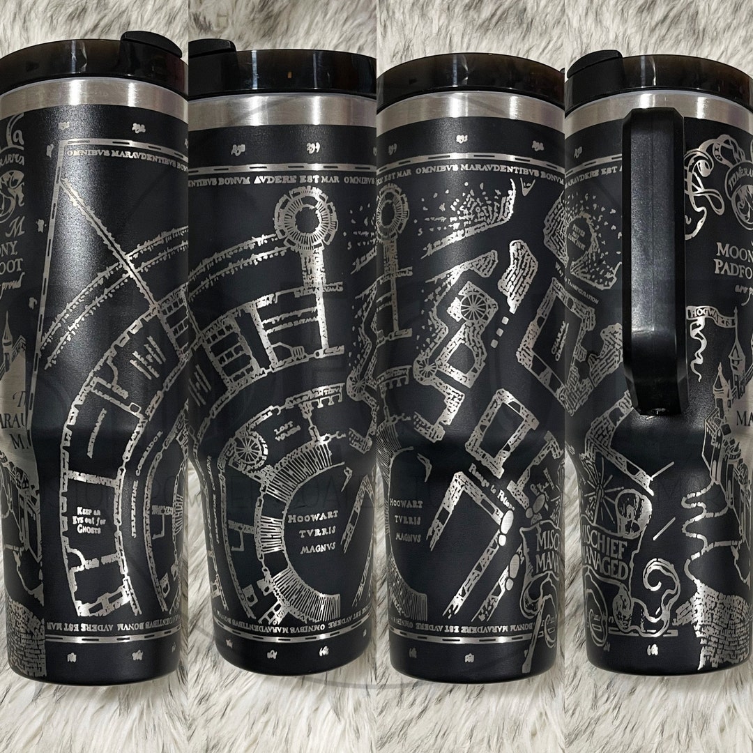 Magic Map Laser Engraved 40oz Tumbler - Etsy