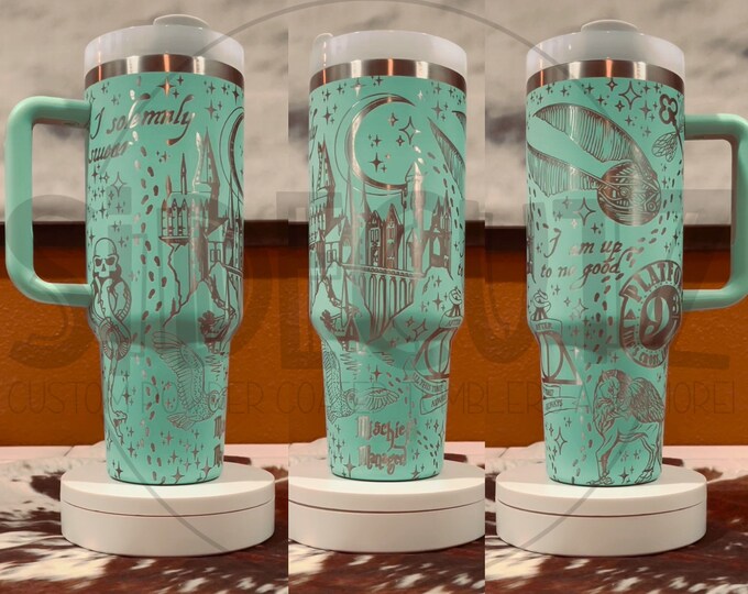 40oz Stanley Quencher Spell Book Engraved Stanley Halloween Stanley ...