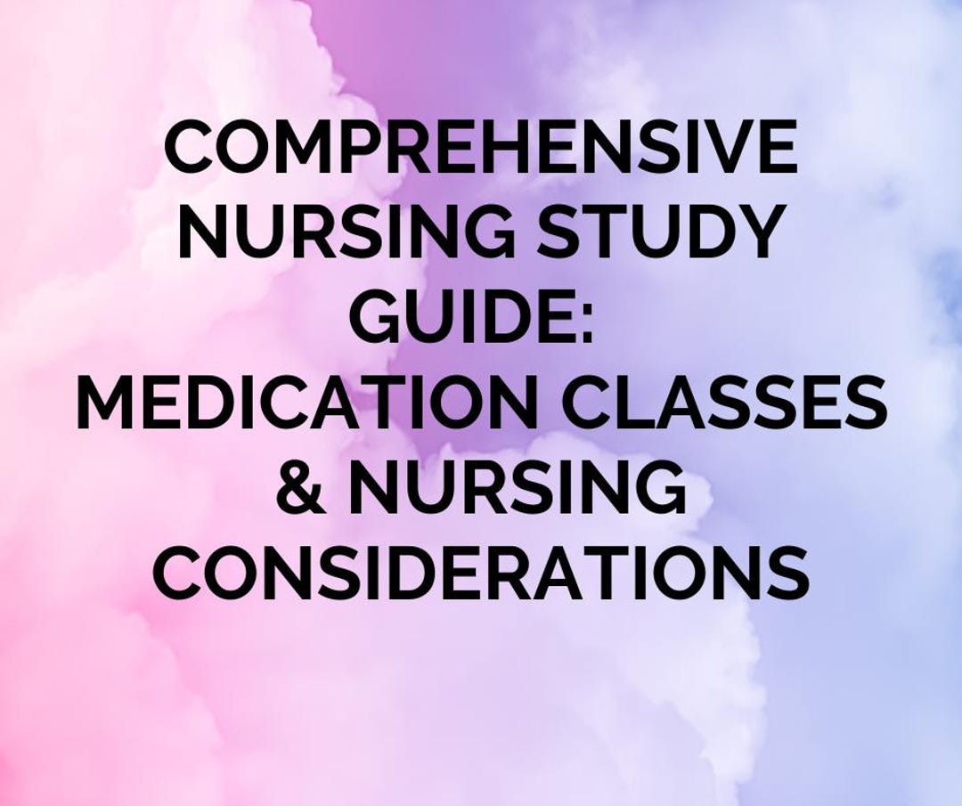 Nursing Medication Study Guide | Printable PDF | Essential Pharmacology ...