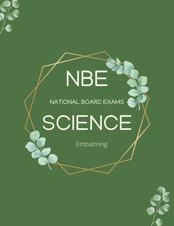 NBE National Board Exam Study Guide Embalming SCIENCE - Etsy