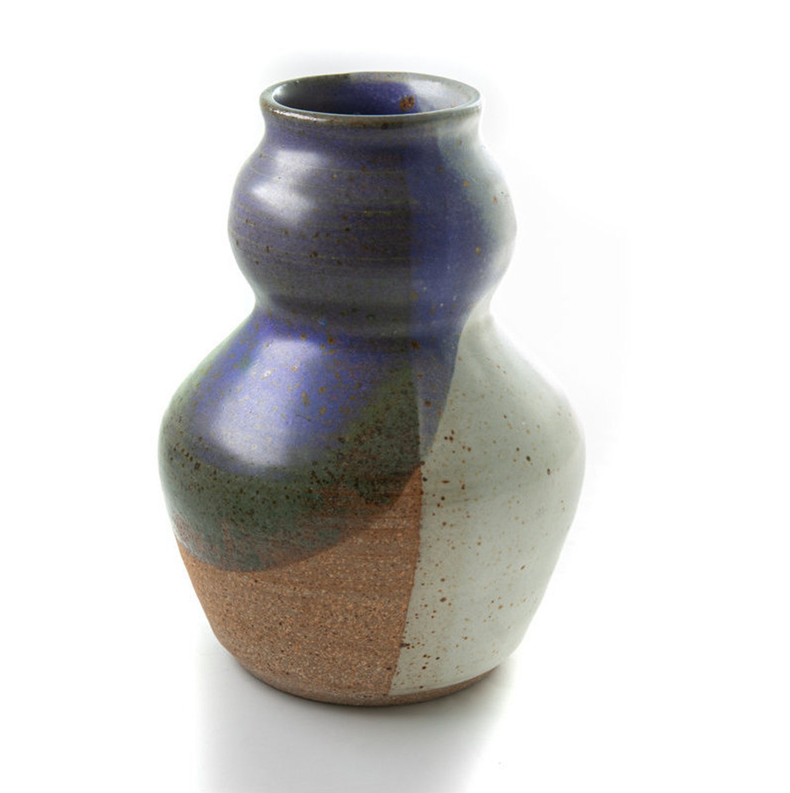 70's Vintage Art Stoneware Pottery Hourglass Vase Mid Century Modern - Etsy