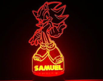 Sonic Hedgehog 3D LED Personalized Night Light LED Lamp, Personalized ...