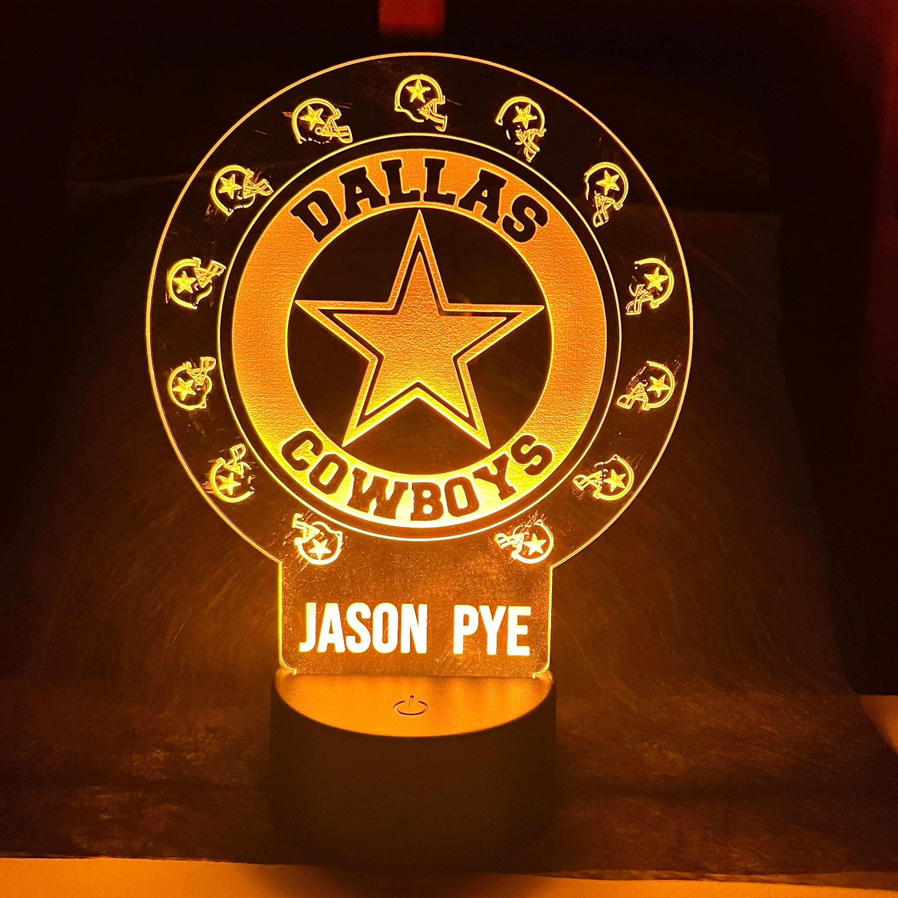 Dallas Football Team LED Night Light Acrylic LED Night Light, Bedroom ...
