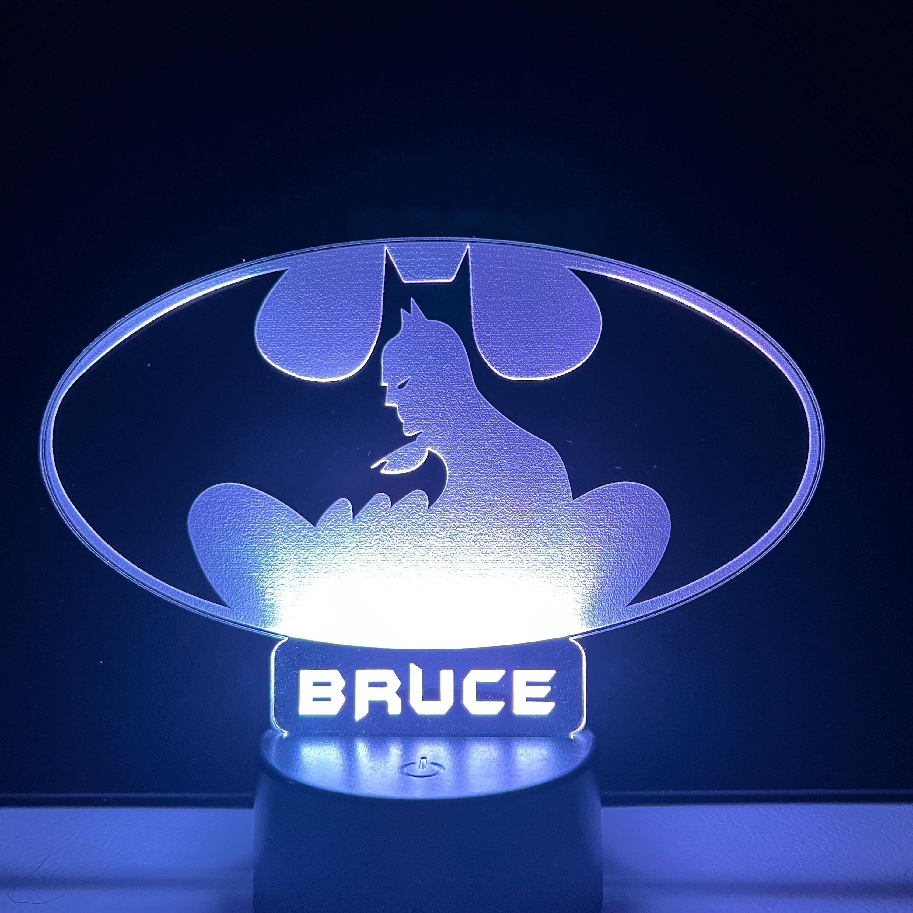 Oval Bat Symbol 3D LED Light Personalized Acrylic LED Night Light ...